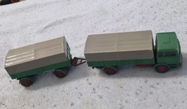 WIKING GERMANY HO 1:87 435 Mercedes LP 1620 Truck & Trailer EUR 12,59 ...