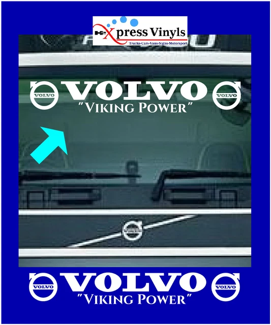 VOLVO &VIKING POWER& screen decal. Volvo FH FM FMX sticker graphic £11. ...