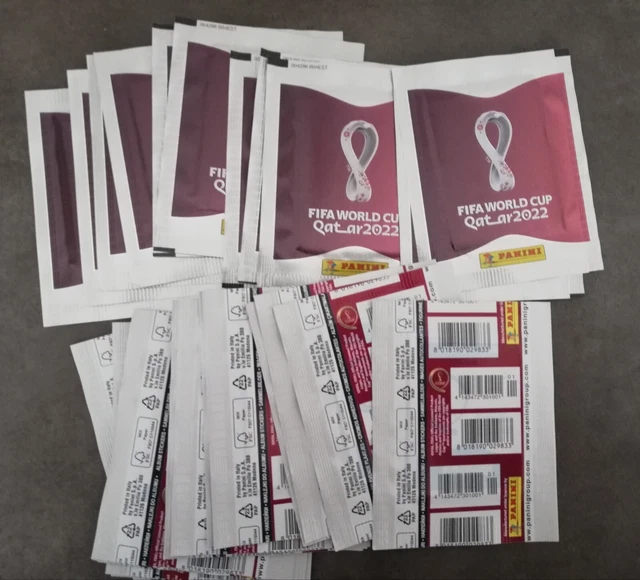 PANINI FIFA WORLD Cup QATAR 2022 - 100 bustine sigillate - (velina azzurra) £49.81 - PicClick UK