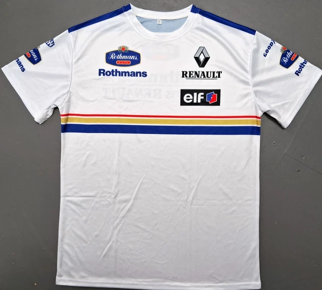 WILLIAMS ROTHMANS RENAULT 1996 97 Hill F1 Team Style Crew Shirt Mens ...