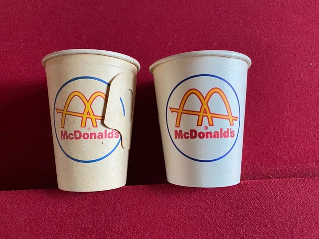 1960'S, MCDONALD'S, &UN-USED&, (2) SLASH LOGO, Coffee Cups (Scarce ...