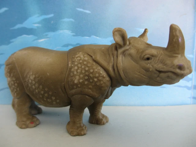 FIGURINE COLLECTION ANIMAUX ANIMAL SCHLEICH RHINOCEROS +/- 12,5cm x 6 ...