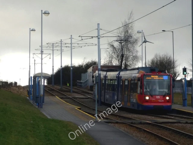 PHOTO 6X4 SHEFFIELD Supertram at Birley Lane tram stop Highlane\/SK4082 ...