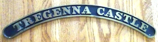 HEAVY BRASS REPRO British GWR Train / Locomotive Name Plate - Tregenna ...