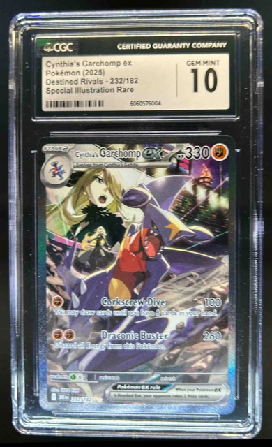 2025 POKEMON SV Destined Rivals Cynthia's Garchomp ex #232/182 CGC 10 ...