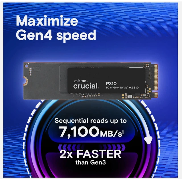 CRUCIAL P310 4TB M.2 SSD from Windows 10 or 11 Computer for PC Laptop £ ...