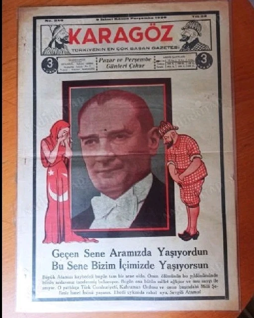 MUSTAFA KEMAL ATATURK Cover Magazine 1939 £73.78 - PicClick UK