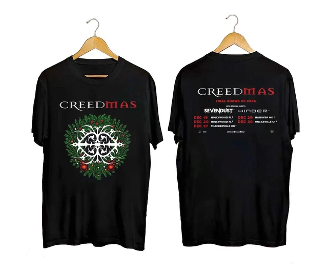 CREED CREEDMAS 2025 Final Shows Of 2025 Christmas On December T-shirt £ ...