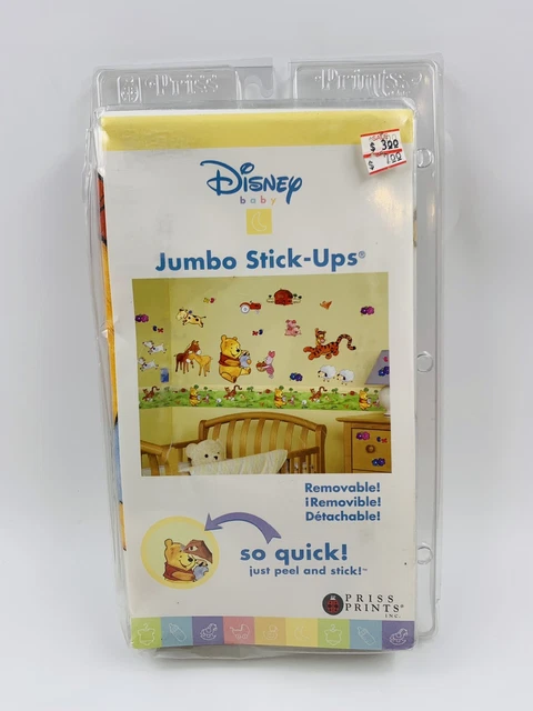 DISNEY JUMBO STICK-UPS Winnie The Pooh Vintage Priss Prints Wall Decor ...