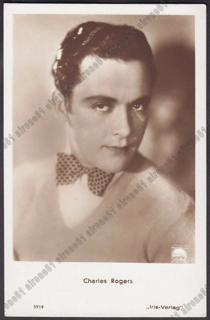 CHARLES ROGERS 03 ATTORE ACTOR CINEMA MUTO SILENT MOVIE Cartolina REAL ...