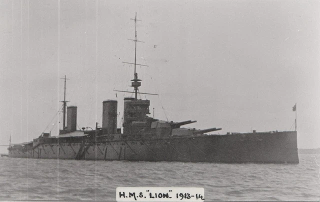ROYAL NAVY PHOTOGRAPH. HMS "Lion" Battlecruiser. Battle of Jutland. WW1 ...