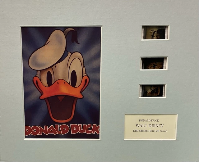 DONALD DUCK. .35mm Film Cell MOUNTED DISPLAY £25.61 - PicClick UK