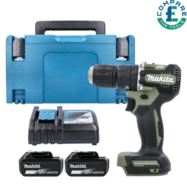 MAKITA DHP487 18V Brushless Combi Drill + 2 x 3Ah Batteries, Charger & Case £234.98 - PicClick UK