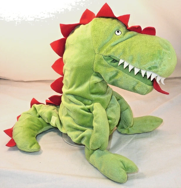 IKEA DRAGON PUPPET Plush Laskig Green Spikes Dinosaur Stuffed Doll Full Body A2 £9.38 - PicClick UK