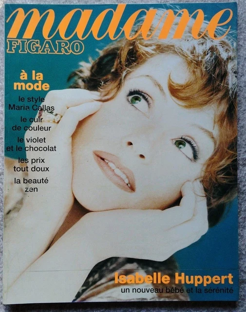 FRENCH MADAME FIGARO Oct.1997 Cover Isabelle Huppert By Jeff Manzetti ...