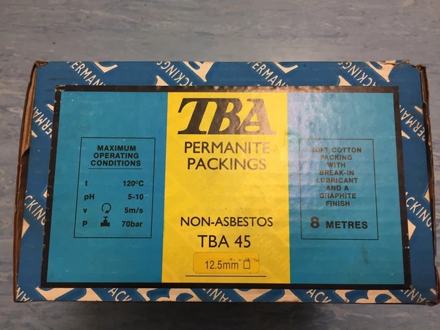 TBA PERMANITE PACKING 12.5mm Non- Asbestos 8 Metres Absolute Bargain ...