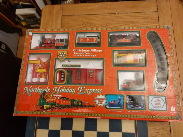 TOY STATE INDUSTRIAL Ltd Northpole Holiday Express Christmas Train Set + Sounds £39.99 - PicClick UK