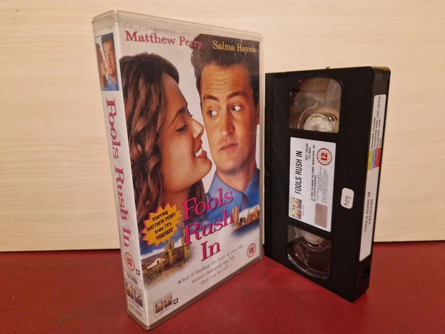 FOOLS RUSH IN - Matthew Perry - Salma Hayek - Big Box - PAL VHS Video ...