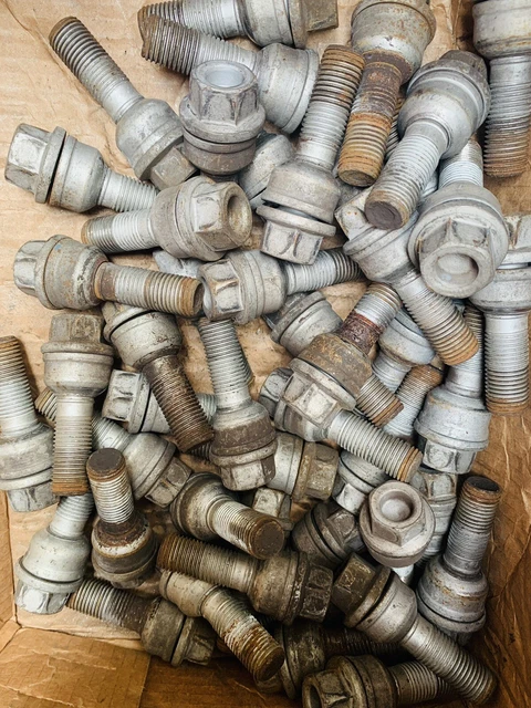 16X GENUINE VW T5 T6 TRANSPORTER ALLOY WHEEL NUTS BOLTS SET 19mm VAN 16 ...