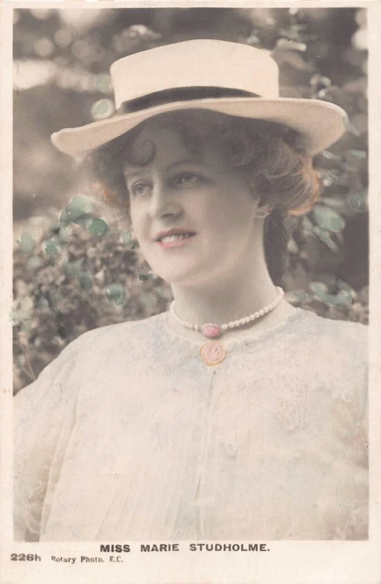 POSTCARD - EDWARDIAN Actress - Miss Marie Studholme - Rotary - Hand Tinted £3.95 - PicClick UK
