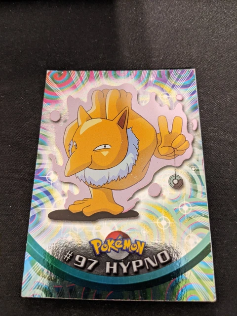 CARTE POKÉMON HYPNO #97 Topps animation TV Holo Foil étiquette bleue ...
