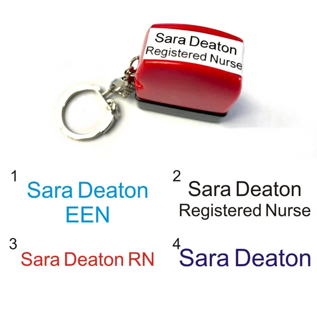 POCKET SIZE CUSTOM Name Signature Stamp Pre-inked Registered Nurse RN ...