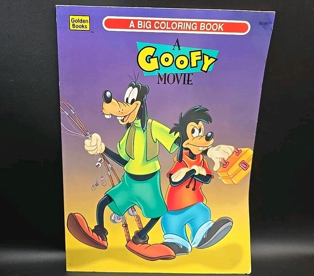 A GOOFY MOVIE (1995, Big Coloring Book) Unused Rare HTF Golden Books £ ...