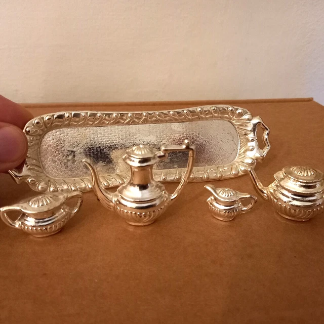 SERVIZIO DA THE/CAFFE' Mignon Miniatura In Peltro Introvabile EUR 27,99 ...