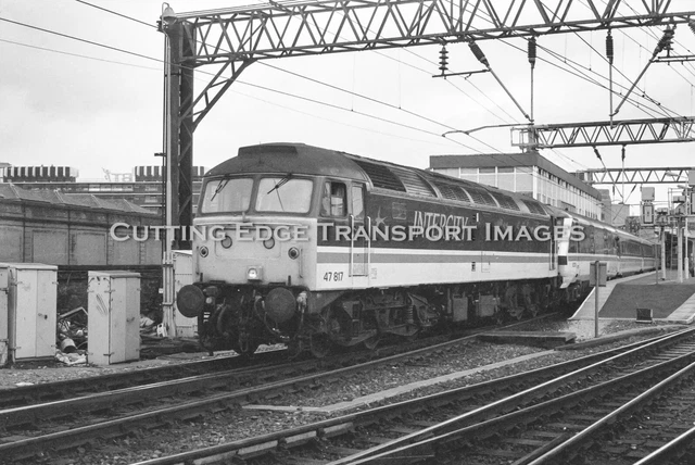 35MM RAILWAY NEGATIVE: Class 47 47817 at Manchester Pic 02/08/1992 42 ...