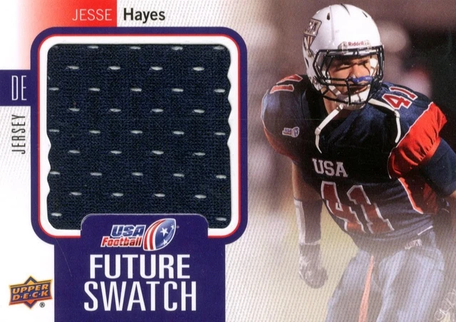 2011-12 MAILLOT UPPER Deck USA Football Future Swatch #FS24 Jesse Hayes ...