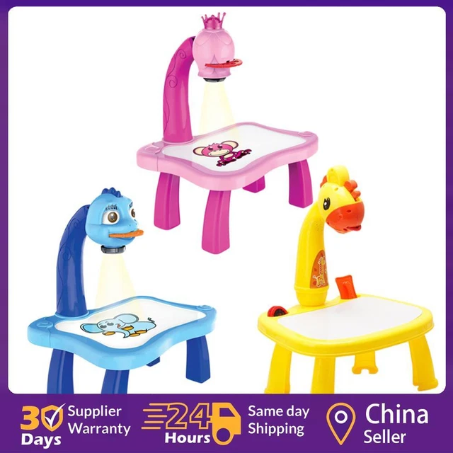 LED PROJECTOR DRAWING Table Children Toys Kids Painting Board with ...
