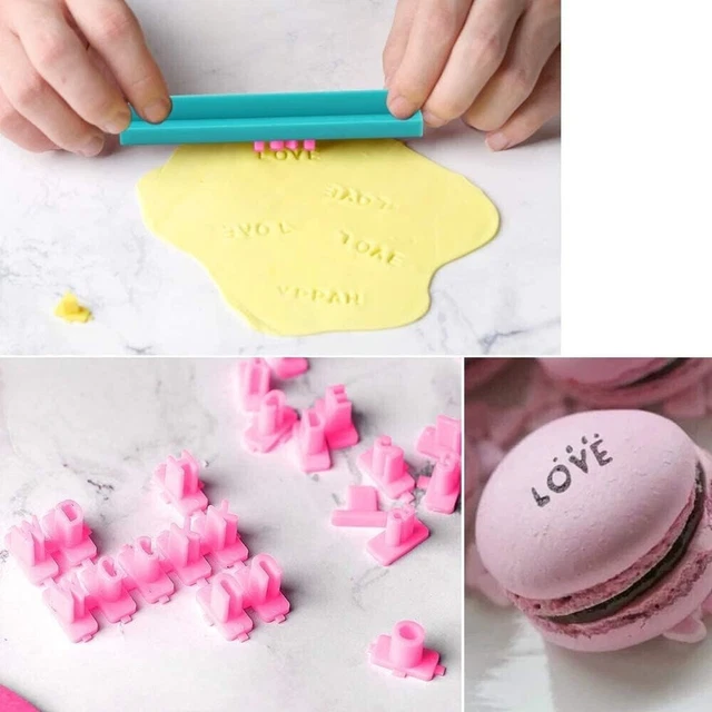 DIY COOKIE BISCUIT Stamp Cutter Embosser with 150 Alphabet Number ...