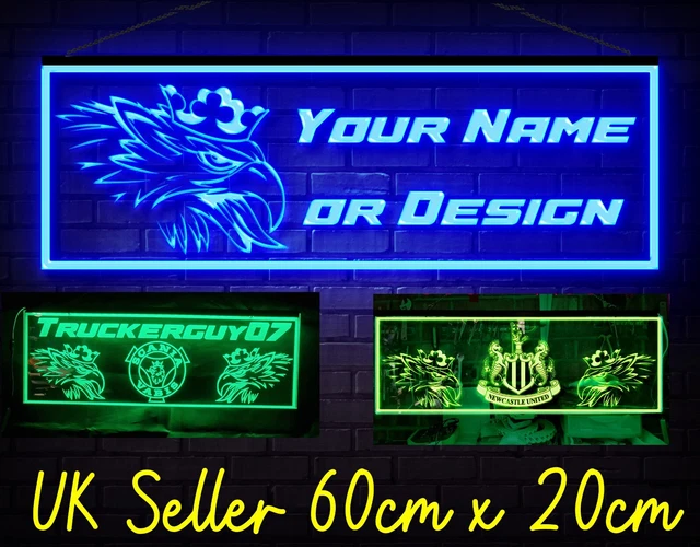 SCANIA TRUCK CABIN LED 60cm x 20 cm Neon LED Sign Logo FREE design USB ...