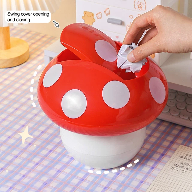 WASTE CONTAINER SPACE-SAVING Block Odors Table Little Tiny Waste Basket ...