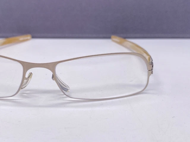 IC BERLIN EYEGLASSES Frames woman Rectangular Silver Metal Emden Small ...