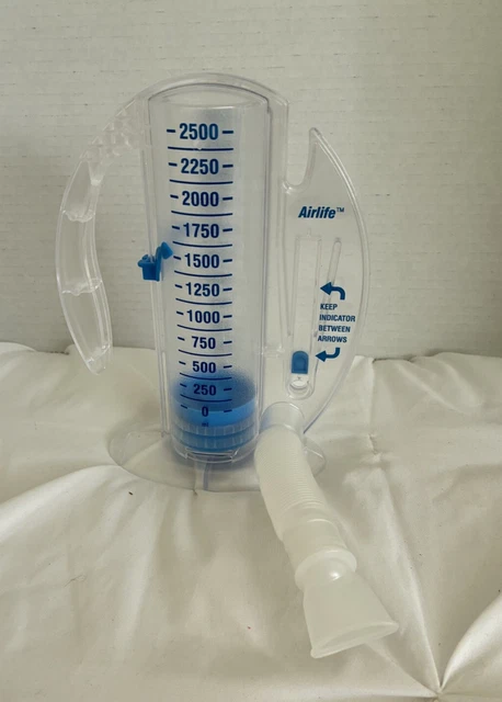 AIRLIFE VOLUMETRIC INCENTIVE Spirometer with one-way valve 2500ml $12. ...