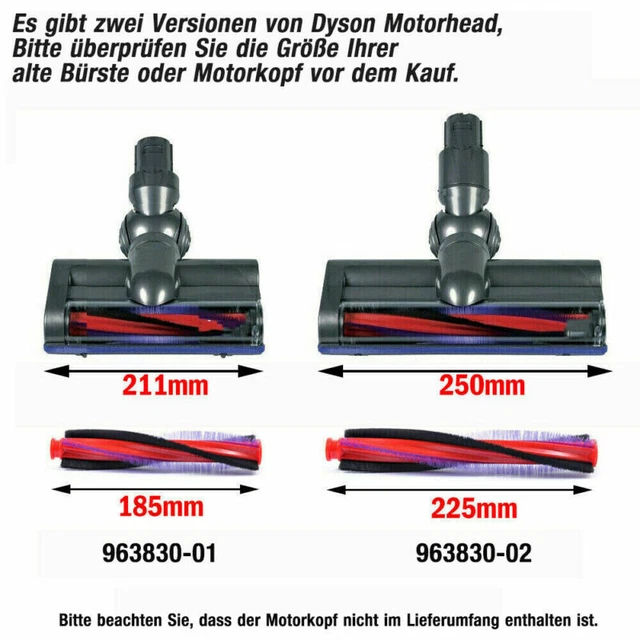 ERSATZ WALZENBÜRSTE VORFILTER für Dyson V6 DC58 DC59 SV03 SV073 DC62 ... ERSATZ WALZENBÜRSTE VORFILTER für Dyson V6 DC58 DC59 SV03 SV073 DC62 ...