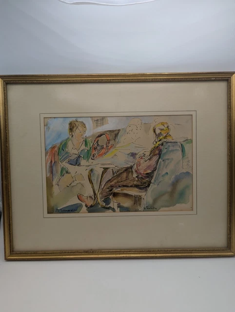TABLEAU AQUARELLE ENCADRÉE, Signé Paul Bernard EUR 45,00 - PicClick FR