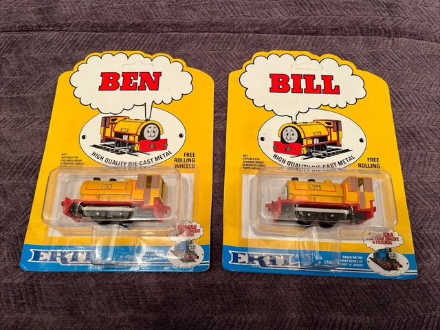 ERTL THOMAS TANK Engine & Friends Train BILL & BEN - SEALED 1990 Free P ...