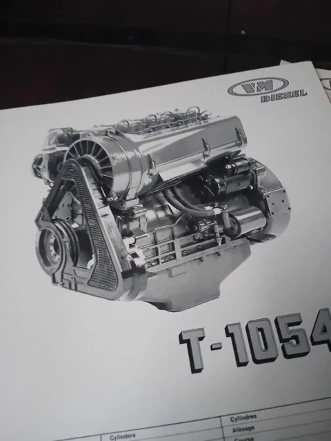 VM MOTORI T 1054 SV 4 CILINDRI TURBO MOTOREN ENGINE Brochure originale ...
