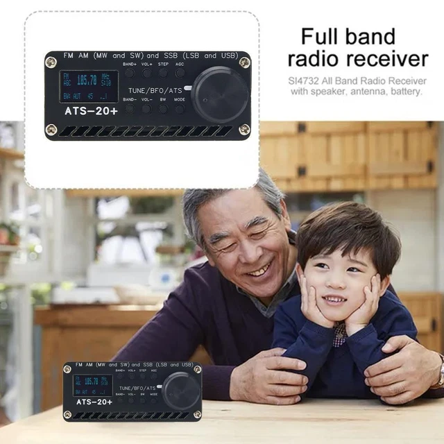 ATS-20+ PLUS ATS20 V2 SI4732 Radios Receivers DSP SDR FM USB≮ SSB SW ...