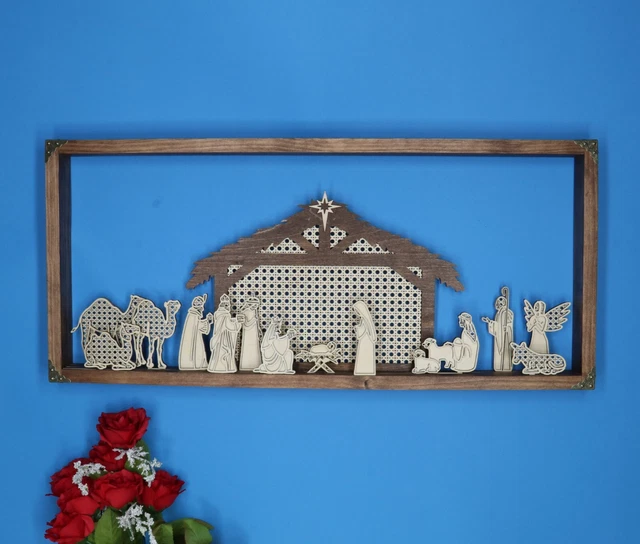 LARGE LASER CUT and Handmade Multi Layers 3D Nativity Scene for Home or ...
