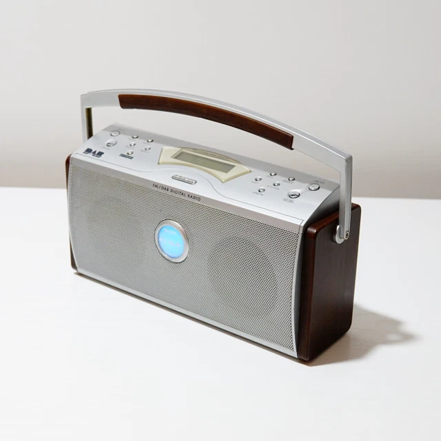 ALBA TRDAB 2821 Portable Digital DAB/FM Radio with Wood Effect, Battery ...