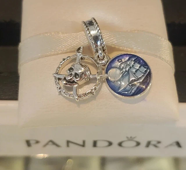 DISNEY PARKS PIRATES Of The Caribbean Pandora Charm Skull New Authentic ...