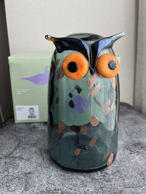 IITTALA OIVA TOIKKA Birds by Toikka Long-eared owl Blue w/Box £630.98 ...