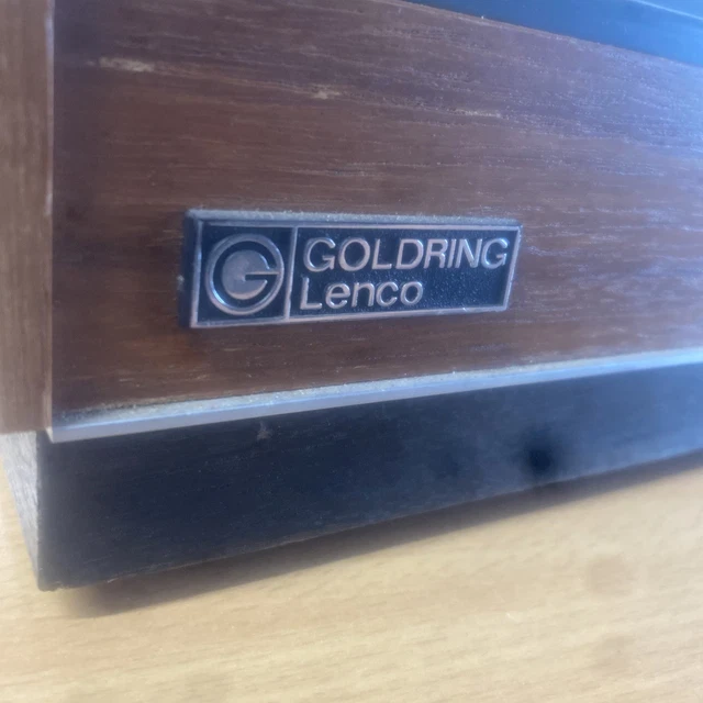 VINTAGE GOLDRING LENCO Logo Badge Original Part For Gl75 Gl72 Turntable ...