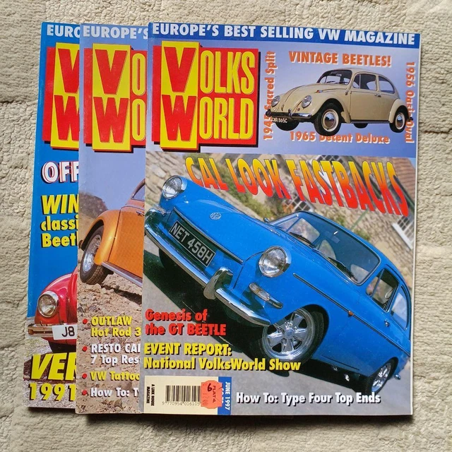 VOLKS WORLD MAGAZINE 1997 Vol.9 (No.10, 11, 12) CAL LOOK FASTBACKS from ...