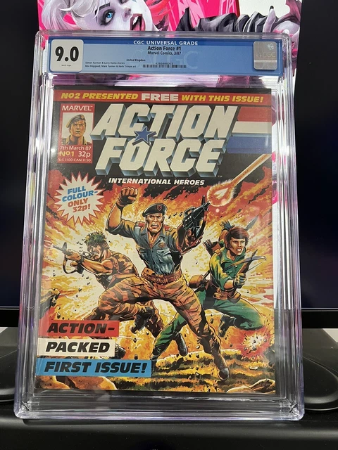 ACTION FORCE COMIC Magazine 1 Marvel UK G.I. BD Joe 1987 CGC 9,0 EUR 95 ...