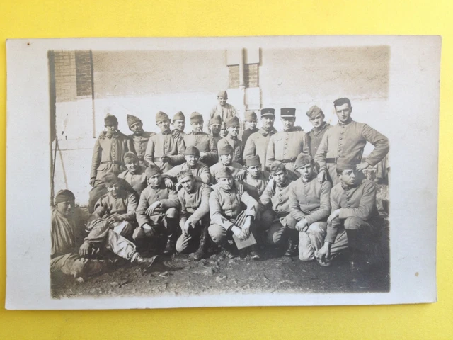 CARTE POSTALE PHOTO Service MILITAIRES SOLDATS Uniforme du 9 ème ...