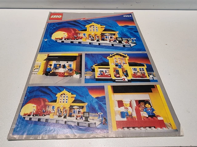 LEGO 4554 EISENBAHN Bahnhof mit Bauanleitung/Metro station 12V 9V Train ...